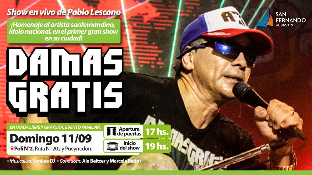 Se viene el show de Pablo Lescano y Damas Gratis en el Poli 2 | San ...